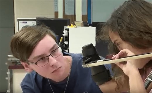 Girl with one hand gets prosthetic made by high school students