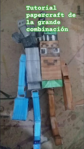 tutorial papercraft de la grande combinación #minecraft