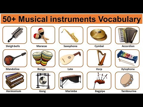 50+ Musical Instruments - Orchestra instruments - String Instruments | English vocabulary