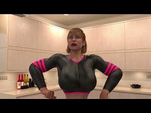 Female Huge Muscles Growth Animation