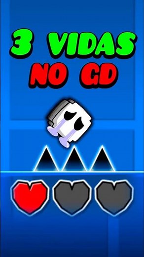 GEOMETRY DASH BUT YOU HAVE 3 LIVES!! #geometrydash #games #gd #shorts