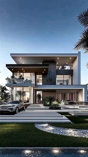🏡✨ Check out this stunning modern house exterior! The sleek lines, large glass windows, and minimalistic design create a perfect blend of style and functionality. The use of natural materials adds warmth while the open spaces invite you to enjoy the outdoors. What do you think about this contemporary look? #modernhome #exteriordesign #homestyle #architecture #minimalism #dreamhome #designinspiration #housegoals | Ahmed Samy