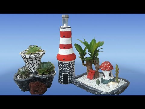 HOW TO MAKE DIY-CEMENT SOLAR LIGHTHOUSE