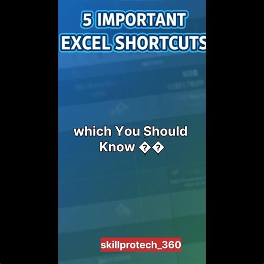 Most important shortcut keys👆#skillprotech_360 #exceltips #interviews #sqlserver #short #database
