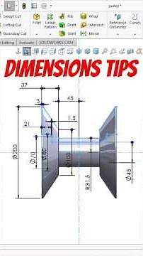 Solidworks dimensions tips 😃 #shorts #ytshorts #solidworkstips #malviyacadsolution