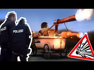 ROCKET powered Bathtub vs BEST COPS ever! | Our Pulsejet Bathtub