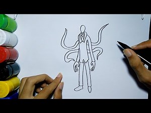 How To Draw Slenderman Step By Step | Menggambar slenderman mudah dan bagus
