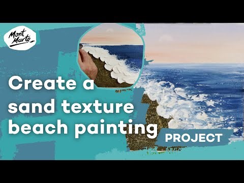 Create a sand texture beach painting