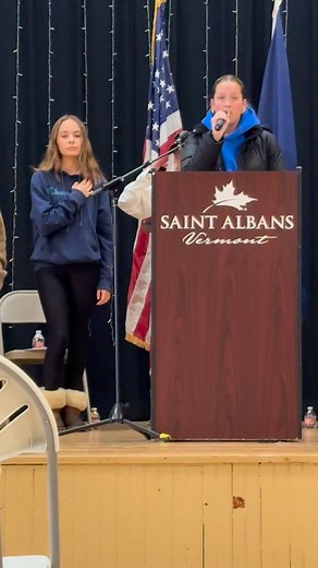 St. Albans didn’t let an unexpected snowstorm call off its annual Veteran’s Day festivities. Though the parade was canceled, the ceremony took shelter inside City Hall. As always, students were a big part of the event. Read more at samessenger.com. | Saint Albans Messenger