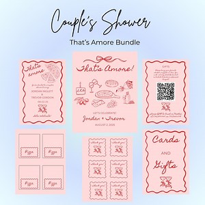 EDITABLE Couples Shower Bundle, Thats Amore Bundle, Couple Shower Invitations, Perfect Pair, Bridal Shower Invitation, Bridal Shower Bundle - Etsy