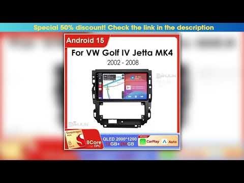 Today Only Car Radio Android 15 For Volkswagen VW Golf 4 Carplay For 2002-2008 Jetta MK4 Classics L