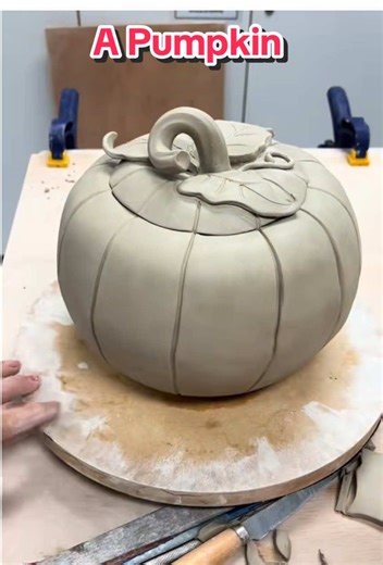 Hand-Building a Clay Pumpkin with Slabs