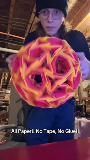 Just got Finished with the Modular Origami Pizza Sphere!!🍕🌐 #origami #modularorigami #paperwizard