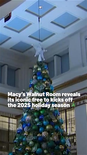70K views · 1K reactions | Macy’s Walnut Room just revealed its iconic Christmas tree to kick off the 2025 holiday season ✨ #WalnutRoom #holidaytraditions | NBC Chicago | Facebook