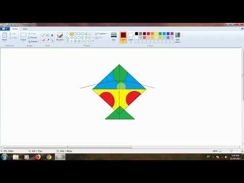 How to draw a kite ms paint