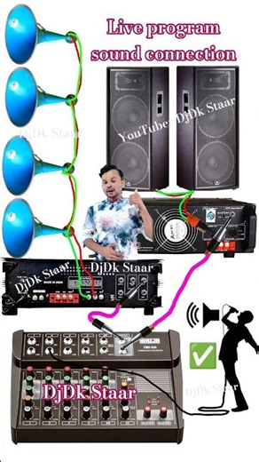 2 dj top 4 loudspeaker connection Idea's live program sound कनेक्शन