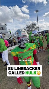 8 year old called the HULK‼️🤯🔥 #linebacker #bighit #football #footballshorts #footballskills