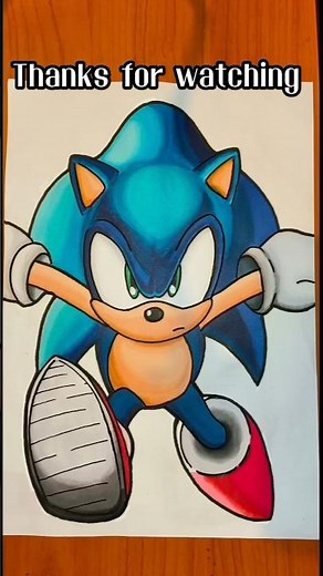 How to draw Sonic running #sonic #sonicdrawing #sega