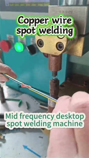 Copper Wire Spot Welding with Mid Frequency Desktop Spot Welding Machine
