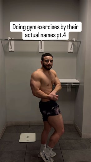 Doing gym exercises by their actual names…