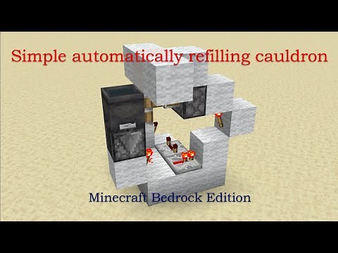 Automatically refilling cauldron tutorial // Minecraft Bedrock/Pocket Edition