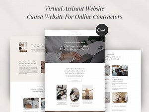 Virtual Assistant Website Template: VA Website, Minimalist Canva Portfolio - Etsy