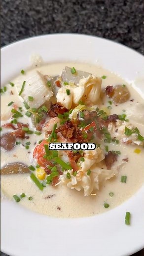 The BEST Seafood Chowder for the Holidays! #shorts #cooking #food