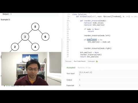 k-th Smallest in BST - Coding Interview Course