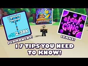 17 TIPS YOU NEED TO KNOW - Roblox Mining Simulator 2