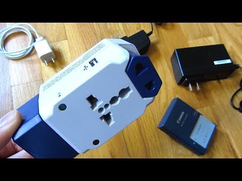 Universal Travel Electrical Plug Adapter | 3 Outlet Plug with USB