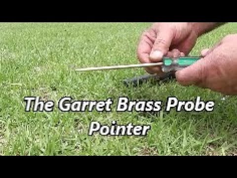 How to use a Garrett Brass Probe for detecting coin in the park lands.