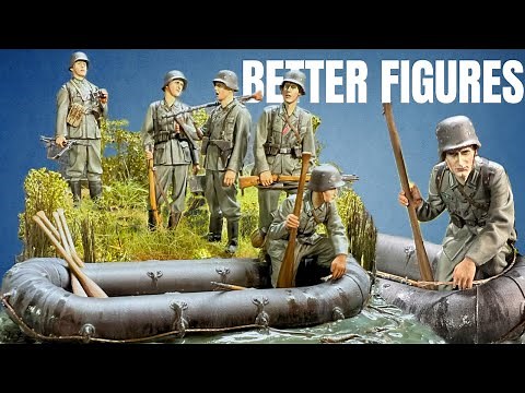 PAINTING 1/35 GERMAN FIGURES tutorial WW2 Military Diorama Tamiya Infantry Miniatures