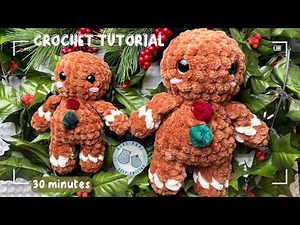 30 minutes No-Sew Crochet Ginger Bread Man| intermediate