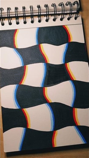 Satisfying Wave Pattern Drawing | Minimal Abstract Art