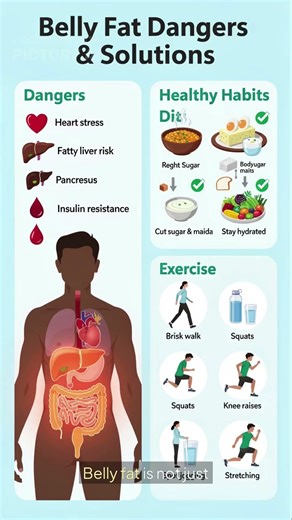 Understanding Belly Fat 🚶‍♂️| ❤️ Evidence-Based Lifestyle Factors Explained #bellyfat #food #shorts