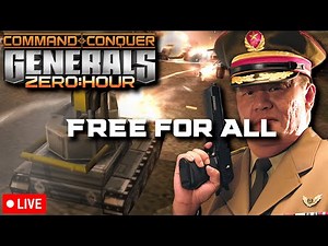🔴LIVE - KT - Generals Online Free For Alls 60hz Gameplay! | C&C Generals Zero Hour
