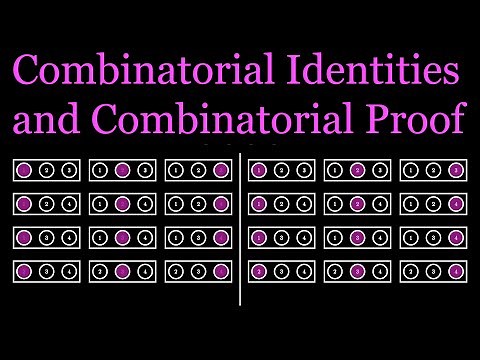 Combinatorial Identities via both Algebraic and Combinatorial Proof [Discrete Math Class]