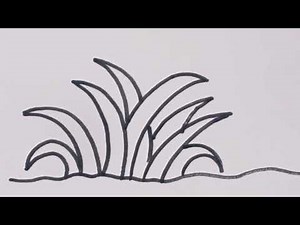 How to draw Grass / Grass drawing step by step