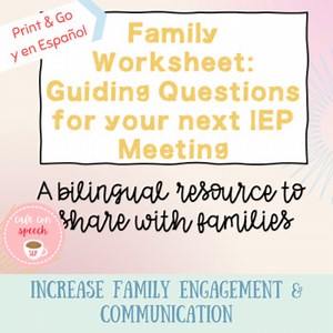 IEP Family Support: Guiding Questions
