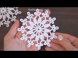 Crochet a Snowflake in Just Two Rounds: Quick and Easy Crochet Tutorial