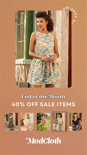 Summer’s fading, but your style isn’t. Snag retro faves you’ve been eyeing + fall layers to carry you through—now with an extra 40% off sale items. End-of-month only. | ModCloth | Facebook