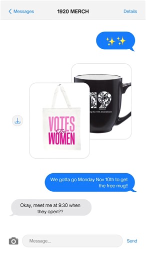 POV: you and your bestie are racing to get the last free mug from the 1920 Merch store on opening day!😂 See ya there doors open 9:30am!🛍️ | 1920 Merch Co.