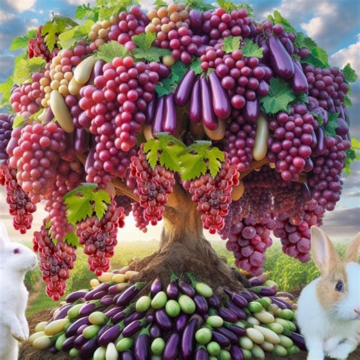 6.7K views · 54 reactions | Harvest More Grapes on Eggplant Trees with New Grafting Methods | Farm Tree | Facebook