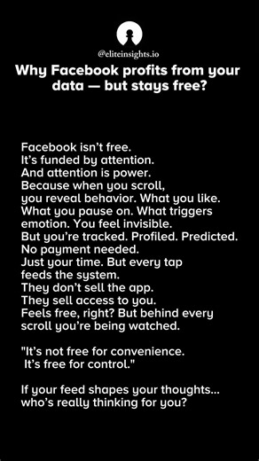 “Why Facebook profits from your data — but stays free.”