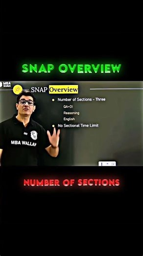 SNAP OVERVIEW AND NUMBER OF SECTIONS #mba #physicswallah #pw #edit #mbawallah #education #shorts
