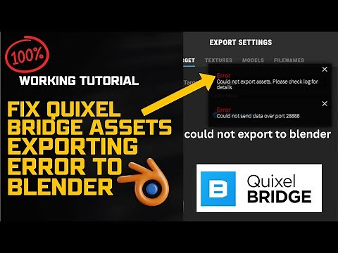 how to fix Quixel Bridge to Blender Export problem || Fixed quixel bridge not exporting to blender