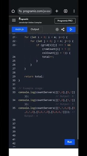 Count Servers That Communicate | JavaScript Grid Algorithm & LeetCode Solution