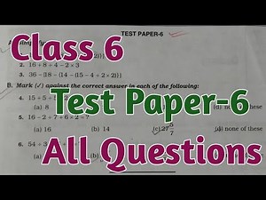 RS Aggarwal Class 6 Chapter 6 Simplification | Full Solutions Test Paper 6