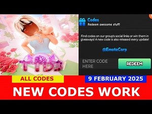 TTD3 UPDATE CODES [EXUM SHUFFLE | +9 EMOTES] FREE TOKEN IN CODES! TTD 3 ROBLOX | FEBRUARY 9, 2025