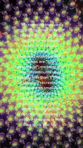 Microdosing can have positive effects on mood, creativity, focus, ADHD, anxiety, depression, and more. Unlike higher strength trips, or macrodoses, there are no risks associated with microdosing (provided you are dosing at the correct level with a safely sourced substance). #microdosingbenefits #microdosingeducation #trippy #microdosingtips #microdosingformentalhealth #psychedelictok